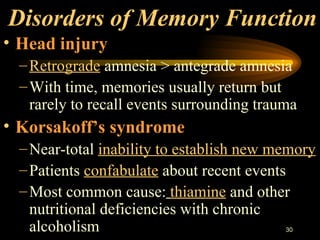 Dementia And Memory Disturbances | PPT