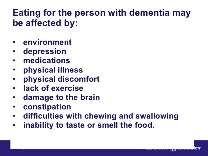 Dementia And Nutrition