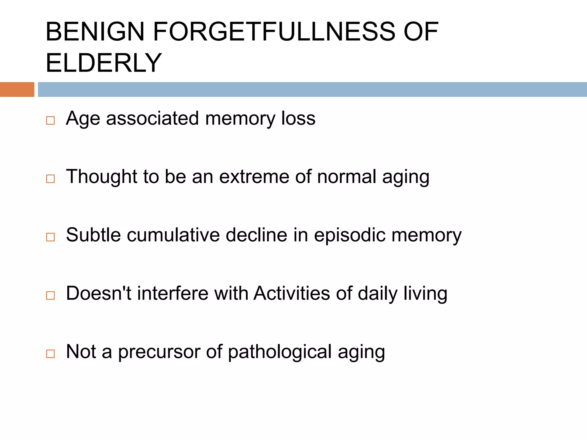 Approach to Dementia | PPT