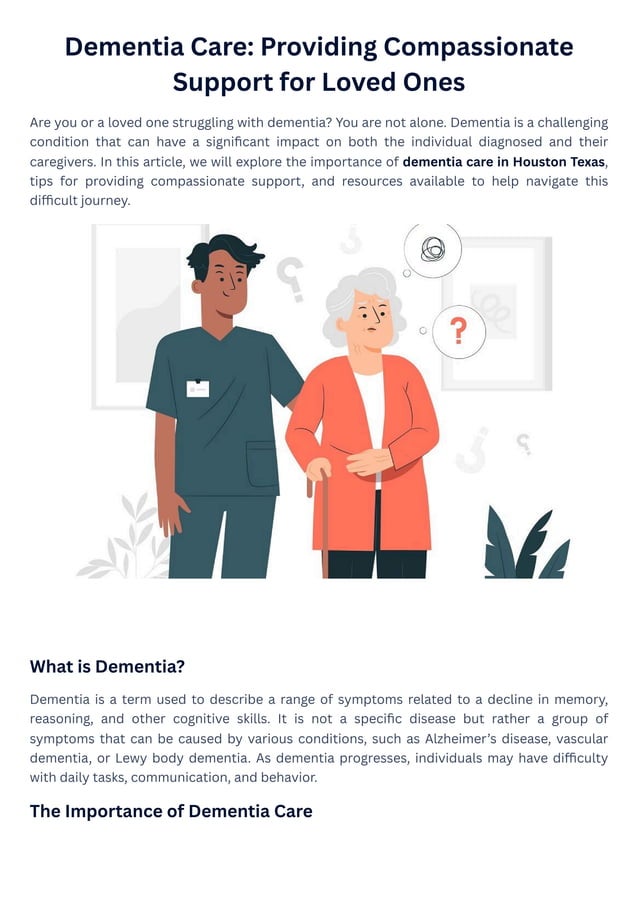 Dementia Care: Providing Compassionate Support for Loved Ones | PDF