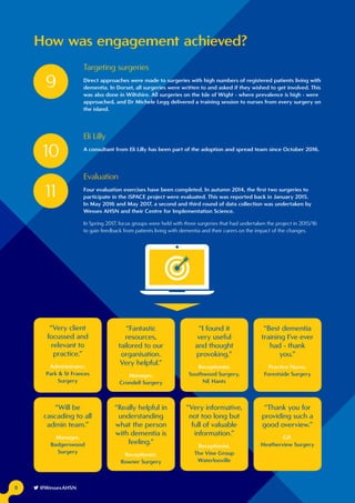 Dementia Friendly surgeries summary report | PDF