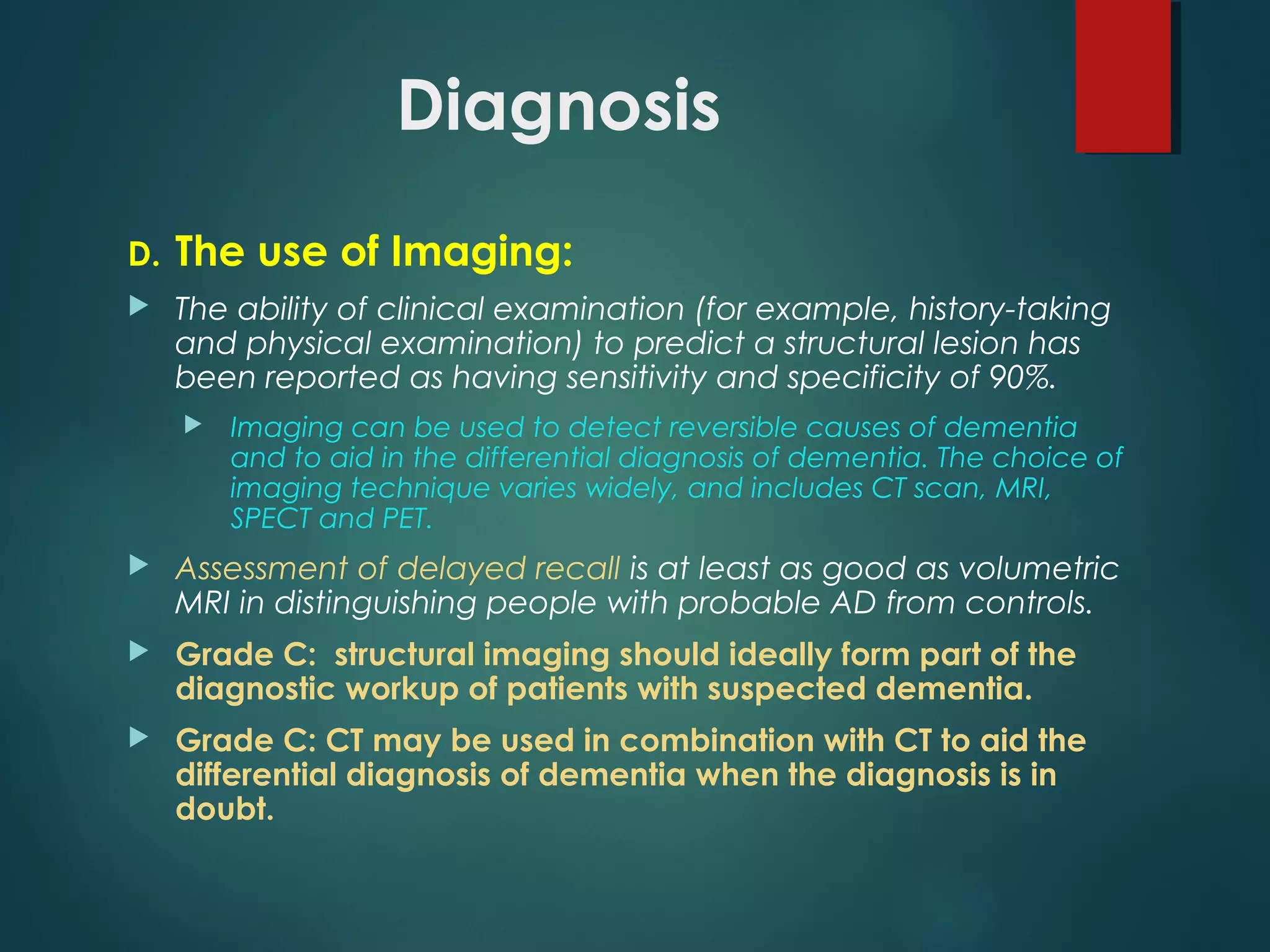 Guidelines for Management of Dementia | PPT