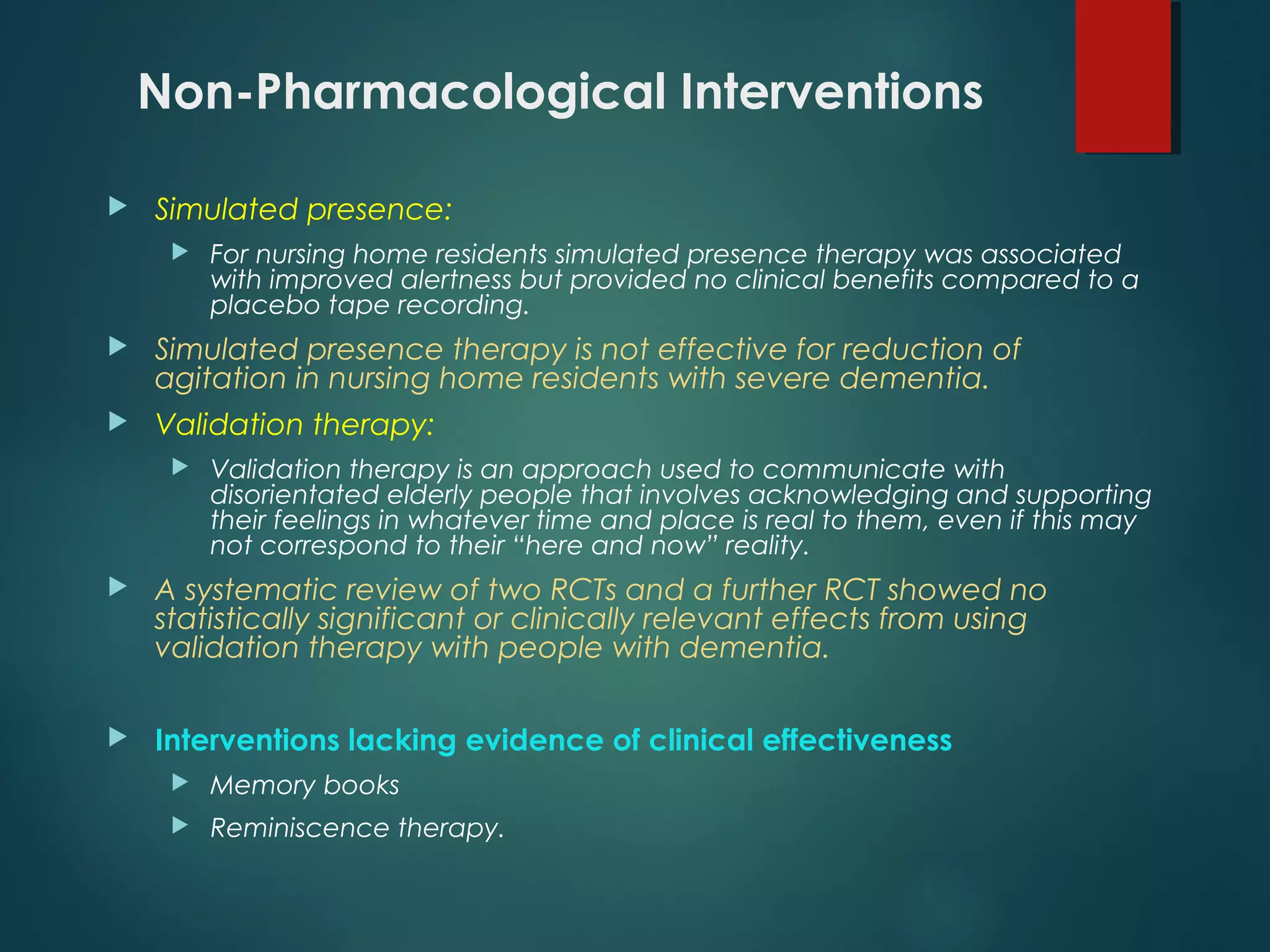 Guidelines for Management of Dementia | PPT