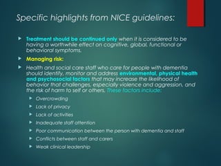 Guidelines for Management of Dementia | PPT