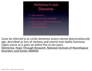 Dementia powerpoint | PDF