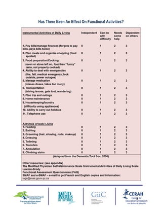 Dementia screening and Assessment | PDF
