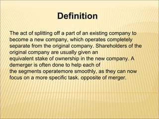 Demerger | PPT