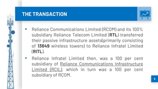 DEMERGER OF TOWER BUSINESS OF RCOM AND RTL INTO RITL | PPTX