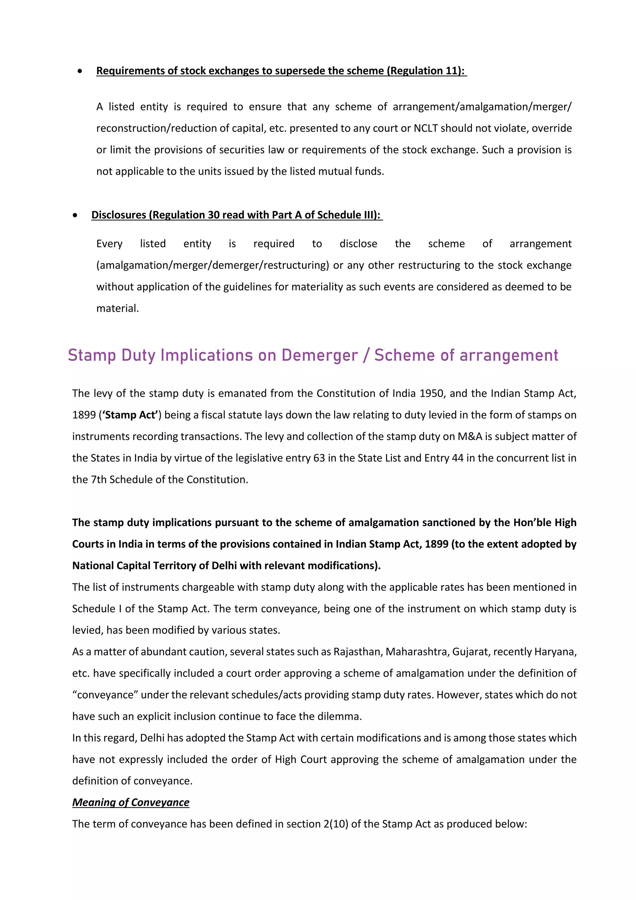 Demerger - Tax & Regulatory Perspective | PDF