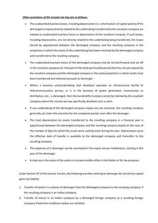 Demerger - Tax & Regulatory Perspective | PDF