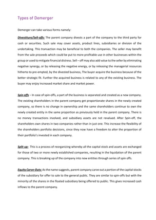 Demerger - Tax & Regulatory Perspective | PDF