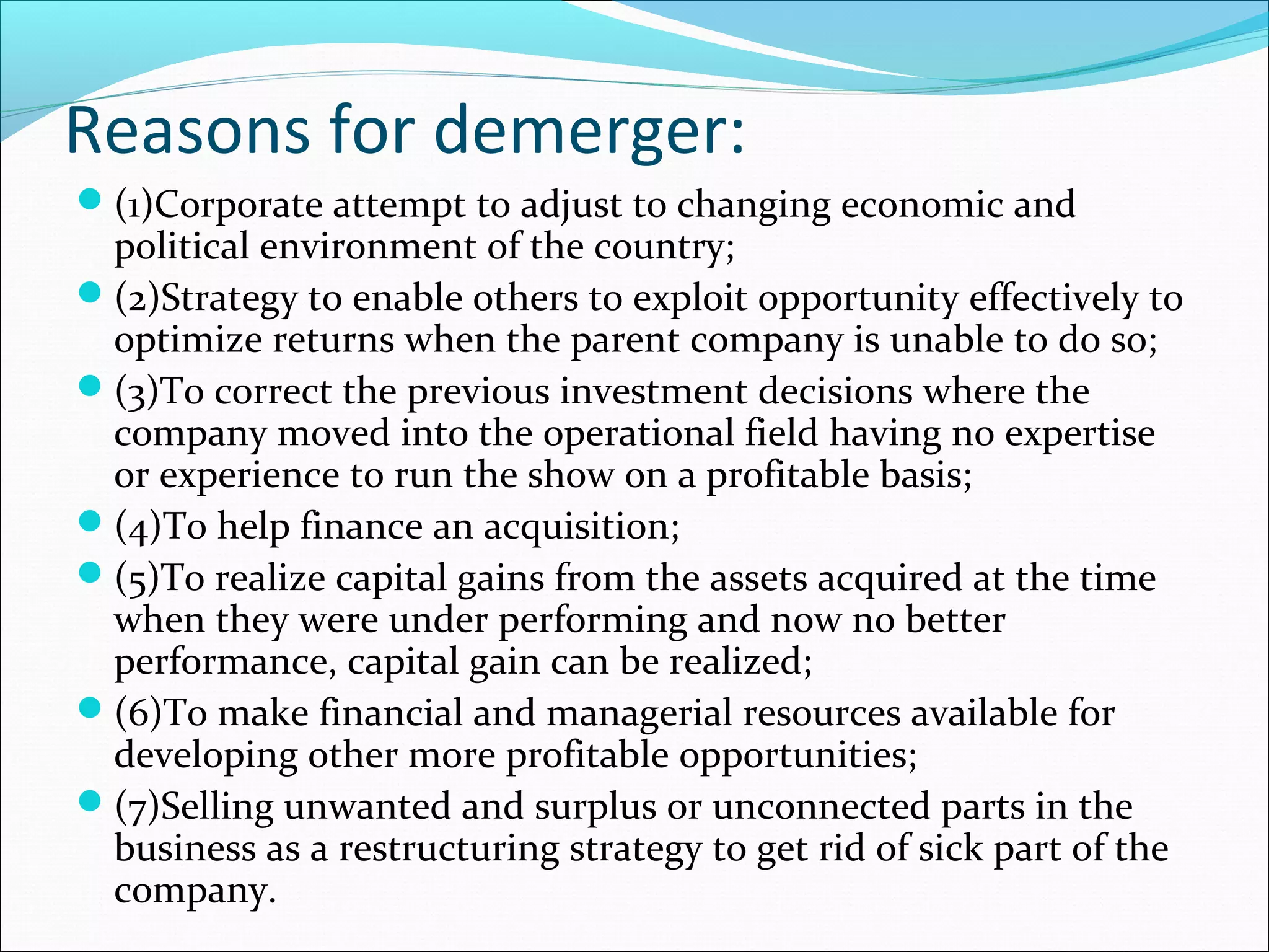 Demerger ppt | PPT