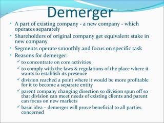Demerger ppt | PPT