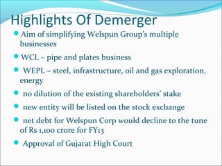 Demerger ppt | PPT