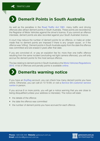 Demerit Points in South Australia | PDF