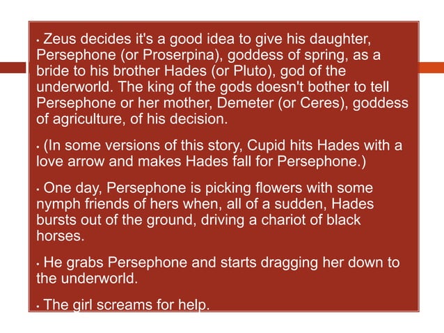 Demeter | PPTX | Death, Injury, or Military Conflict | Sensitive Topics