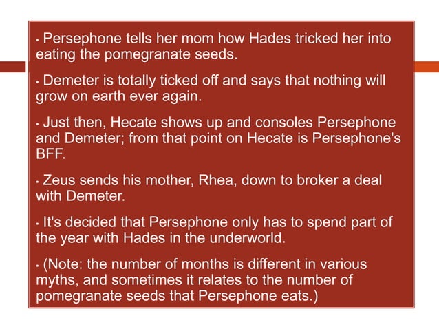 Demeter | PPTX | Death, Injury, or Military Conflict | Sensitive Topics