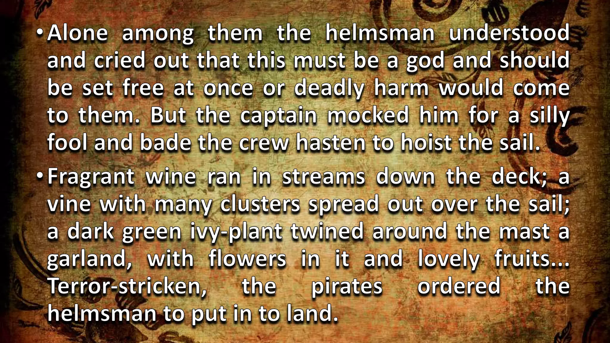 Two Great Gods of Earth: Demeter & Dionysus | PPTX