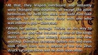 Two Great Gods of Earth: Demeter & Dionysus | PPTX