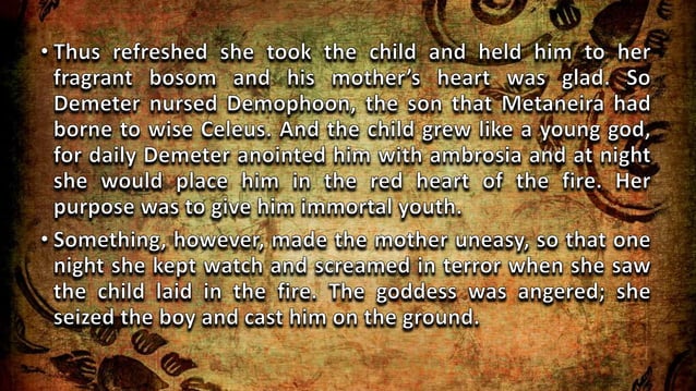 Two Great Gods of Earth: Demeter & Dionysus | PPTX