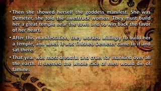 Two Great Gods of Earth: Demeter & Dionysus | PPTX