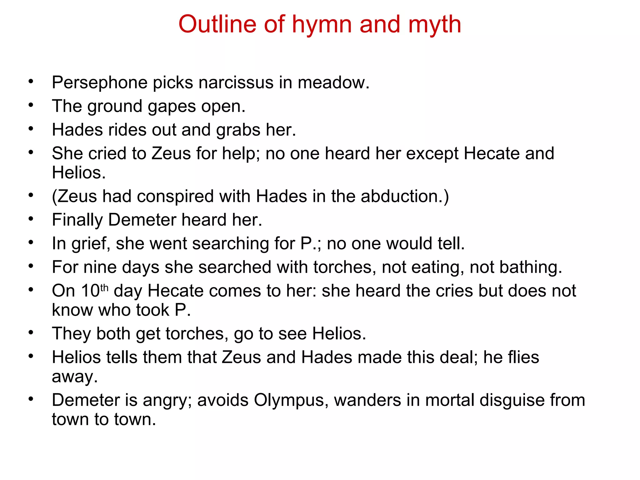 Demeter And Persephone (Kore) | PPT