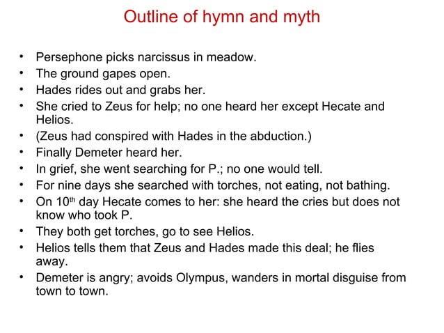Demeter And Persephone (Kore) | PPT