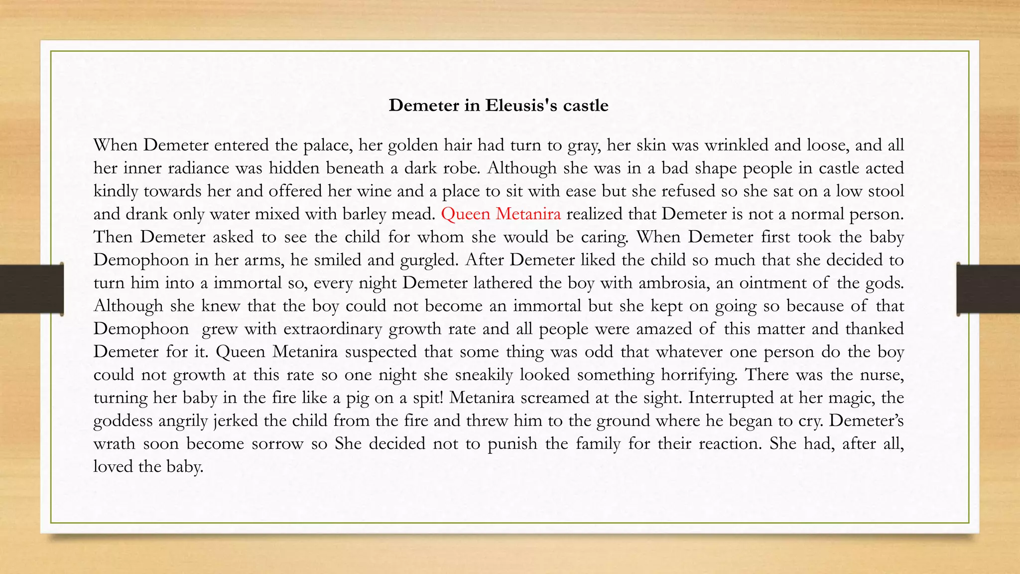 Demeter and Persephone by Farid Talebi. | PPTX