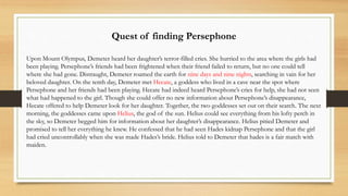 Demeter and Persephone by Farid Talebi. | PPTX