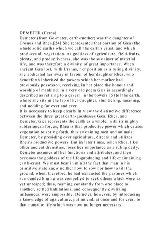 DEMETER (Ceres).Demeter (from Ge-meter, earth-mother) was the da.docx