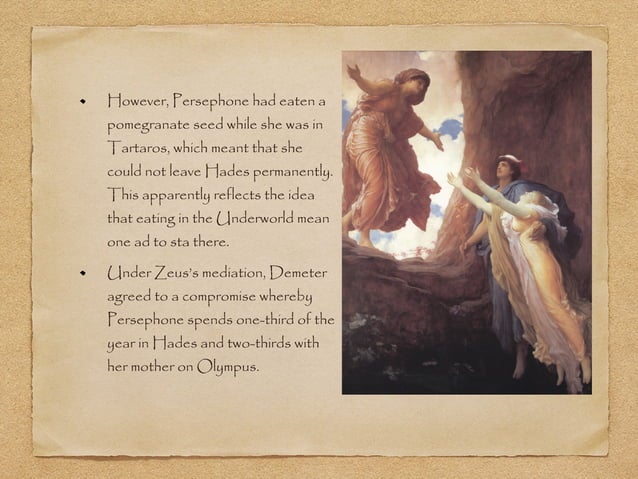 Demeter and Persephone | PPT | Death, Injury, or Military Conflict ...