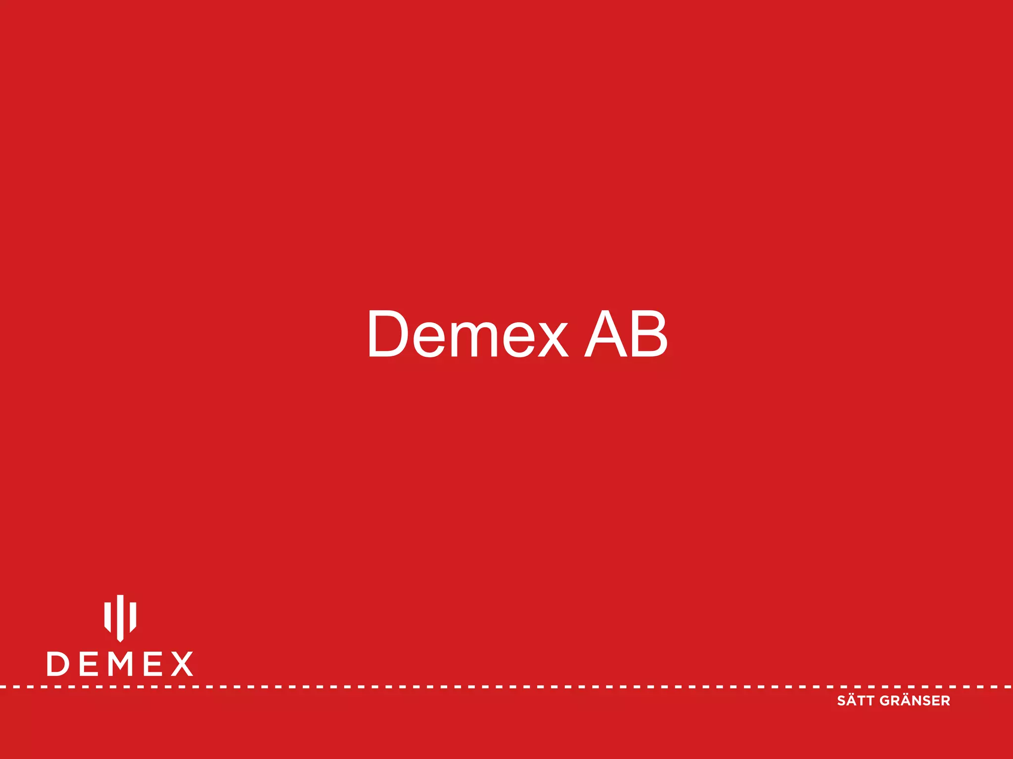Demex Presentation of Company | PPTX
