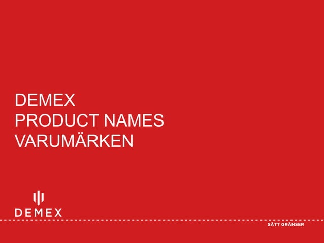 Demex Product Names | PPSX