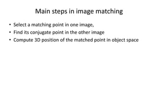 DEM generation, Image Matching in Aerial Photogrammetry.pptx