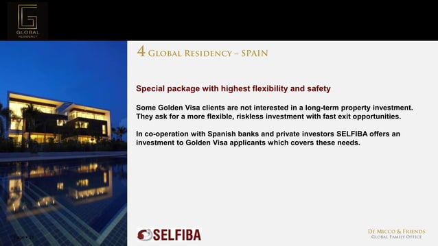 Golden Visa Spain advantages - presentation | PPT