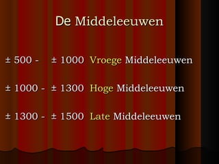 De Middeleeuwen | PPT