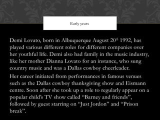 Demi lovato’s career journey | ODP