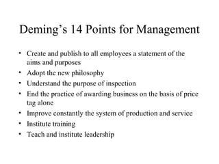 TQM ppt.- Deming | PPT