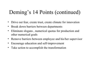 TQM ppt.- Deming | PPT