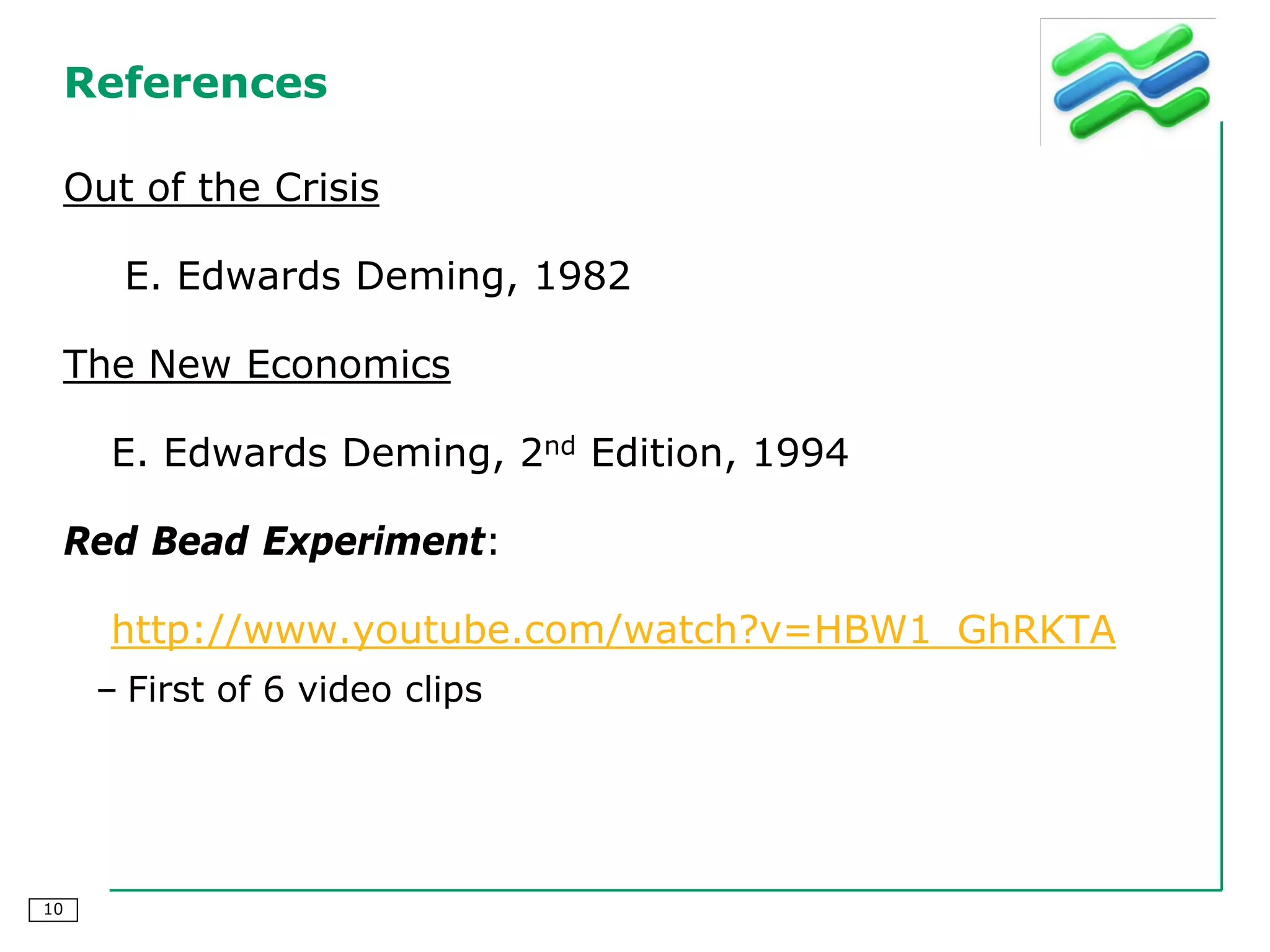 Introduction to Deming | PDF