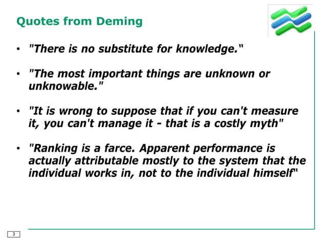 Introduction to Deming | PDF