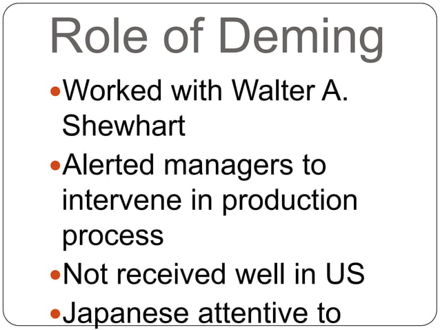 Deming and japan(1) | PPTX