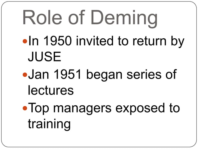 Deming and japan(1) | PPTX
