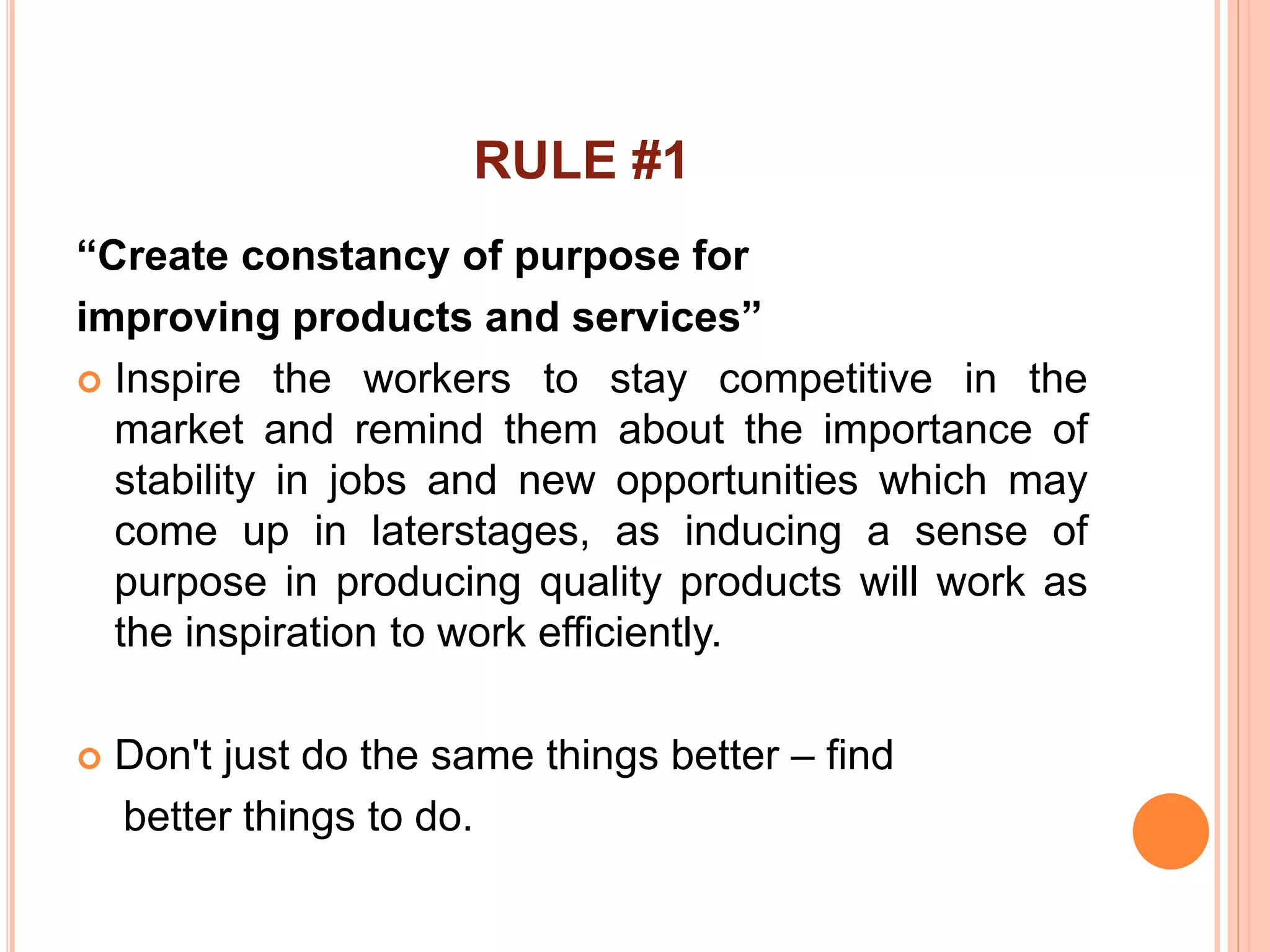Deming, Crosby, Juran quality improvement principles. | PPT