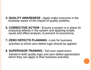 Deming, Crosby, Juran quality improvement principles. | PPT