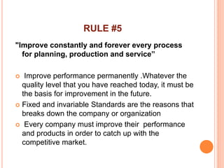 Deming, Crosby, Juran quality improvement principles. | PPTX