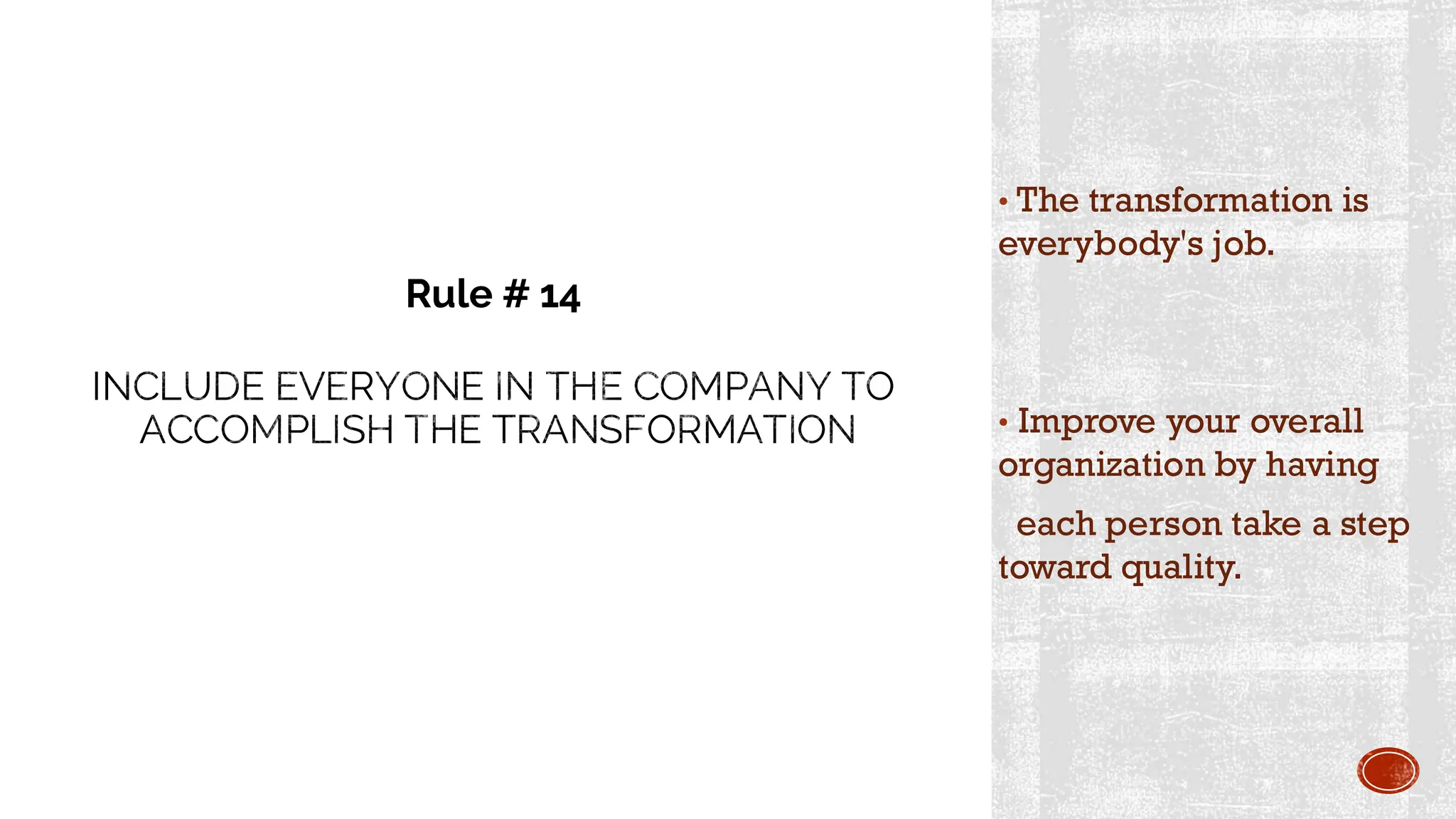 Deming Philosophy definitions and rules. | PPT