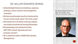 Deming Philosophy definitions and rules. | PPT