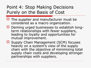 Demings philosophy in Total quality .ppt