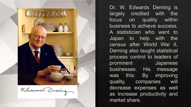 Deming's 14 point philosophy - total quality management | PPT